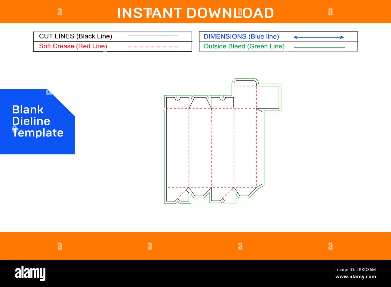Packaging display box, die line template and 3D box colour changeable ...