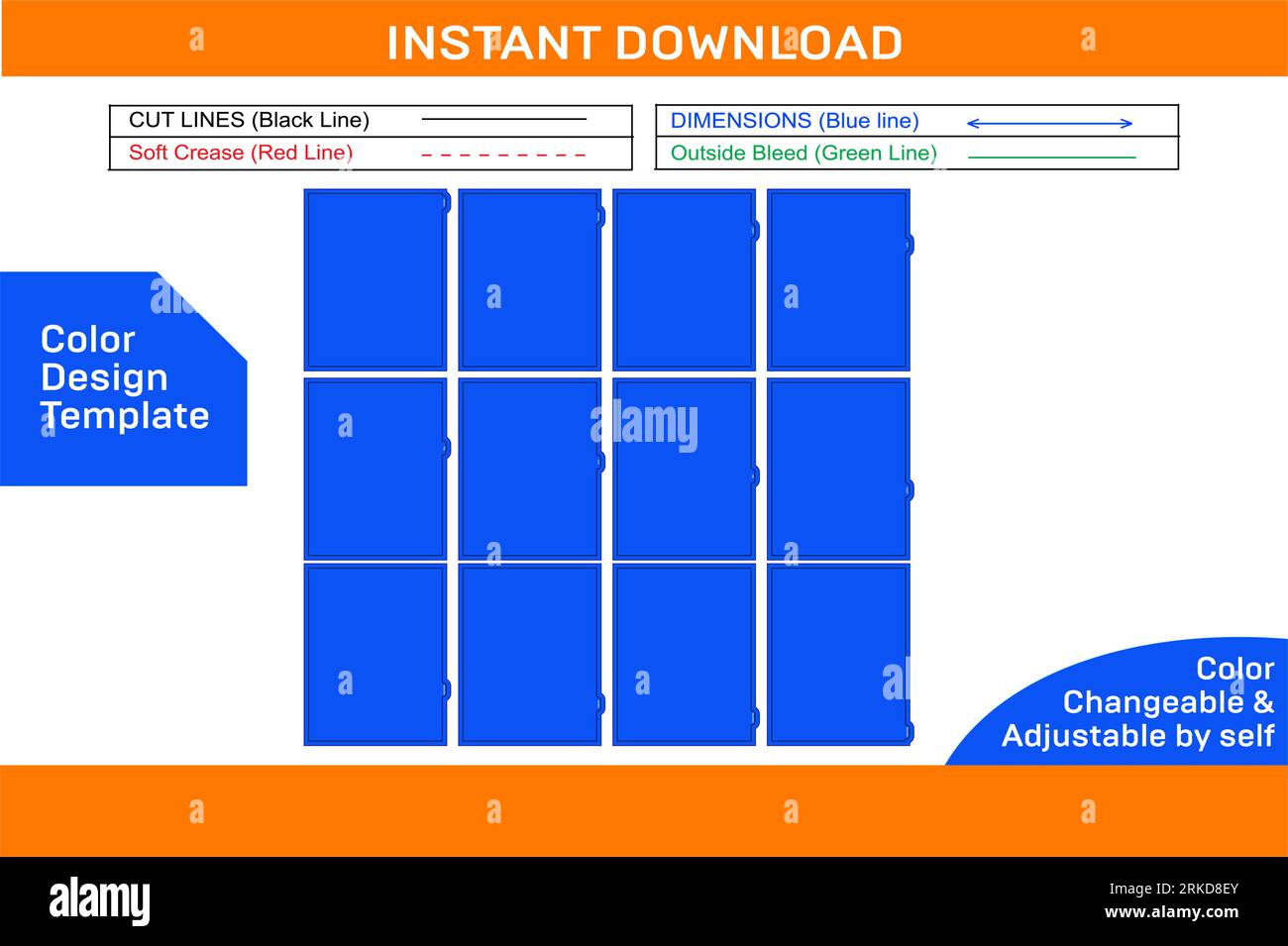 Monthly planner dividers perfect for 8.5 x 11 size paper 3D box Stock Vector Image & Art - Alamy