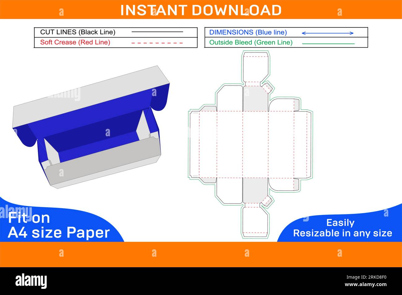 PVC Food service Wrap Plastic Film Roll or Food packaging box die line ...