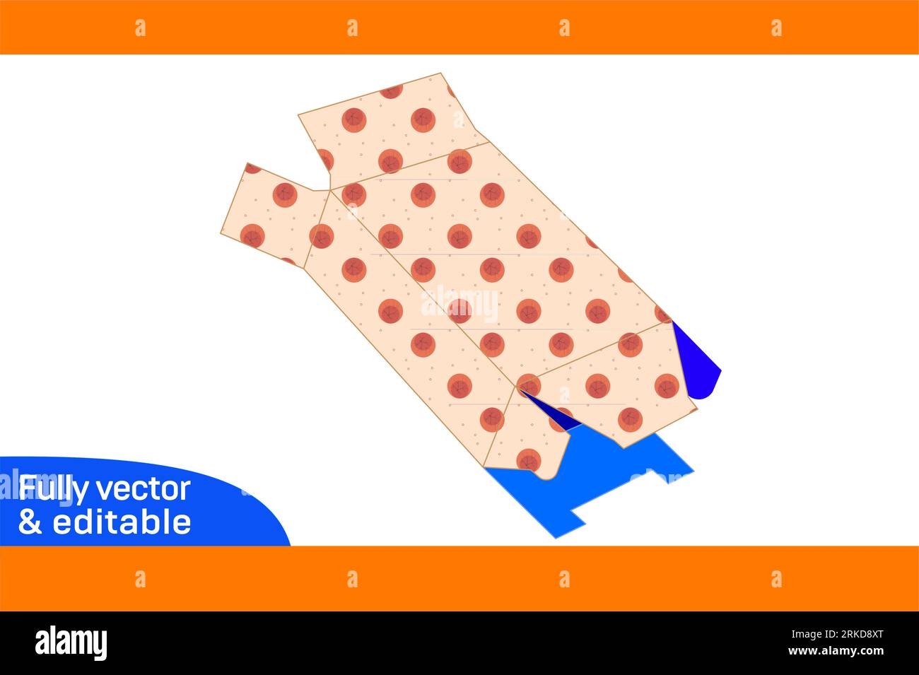 Packaging corrugated box dieline template and 3D box design and ...