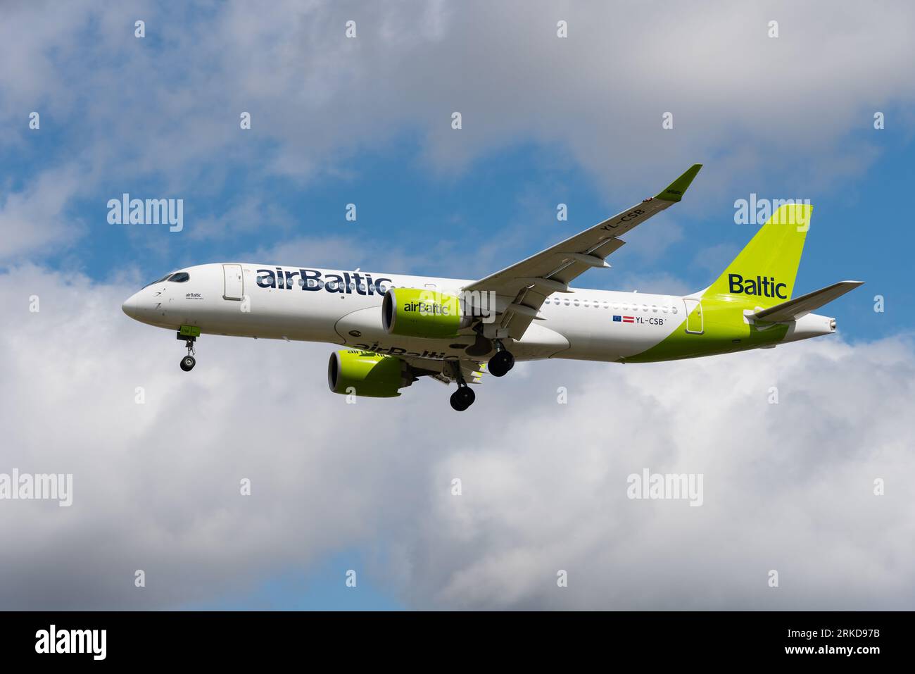 AirBaltic Bombardier CSeries CS300 / Airbus A220 jet airliner plane YL ...