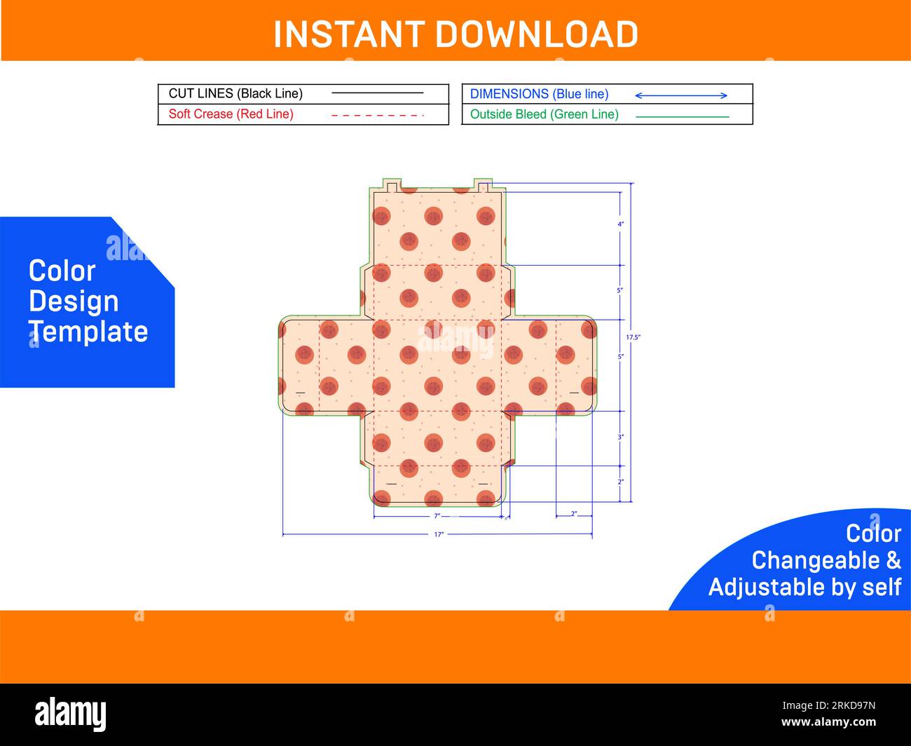 Creative box packaging die cut design and 3d box die line template ...