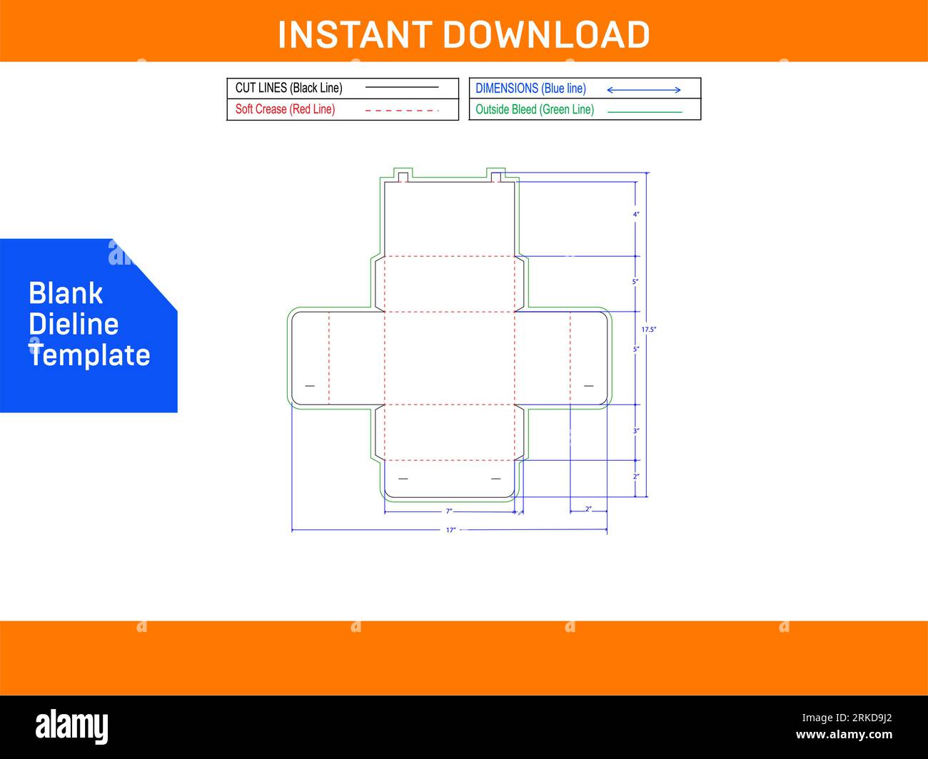 Creative box packaging die cut design and 3d box die line template ...