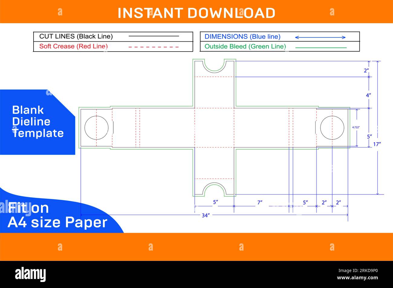 CC camera packaging box die line template and 3D box colour changeable ...