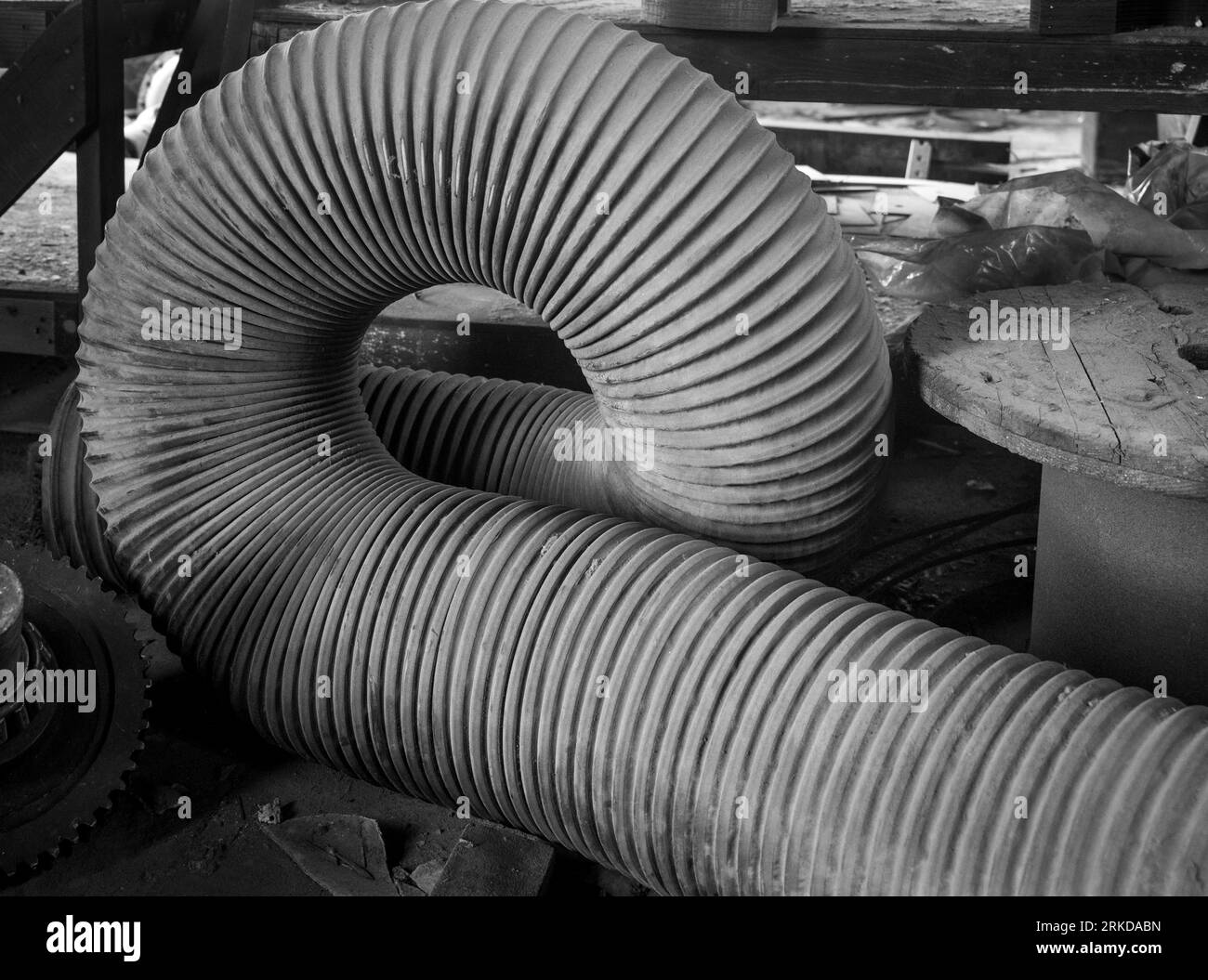 Abandoned pipe factory Stock Photo - Alamy