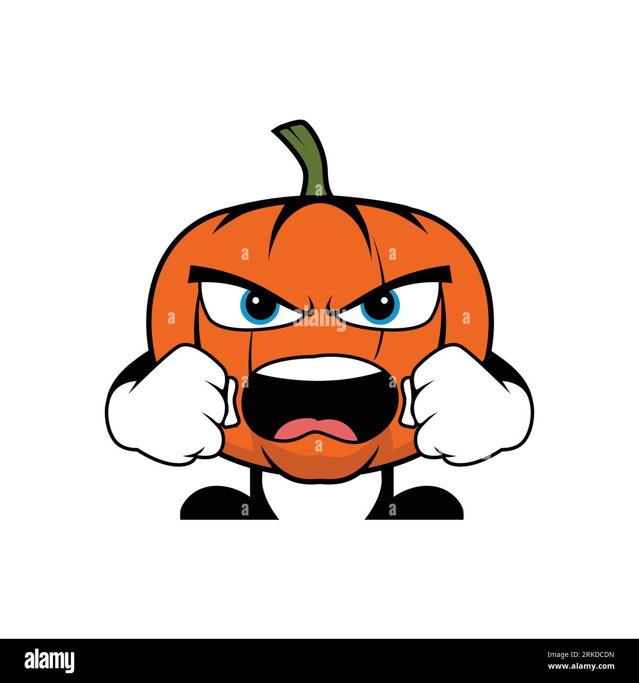 Cute pumpkin vegetable mascot Cut Out Stock Images & Pictures - Alamy