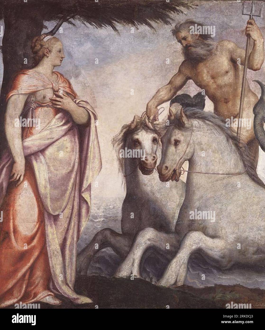 Neptune and Caenis circa 1560 by Lattanzio Gambara Stock Photo - Alamy
