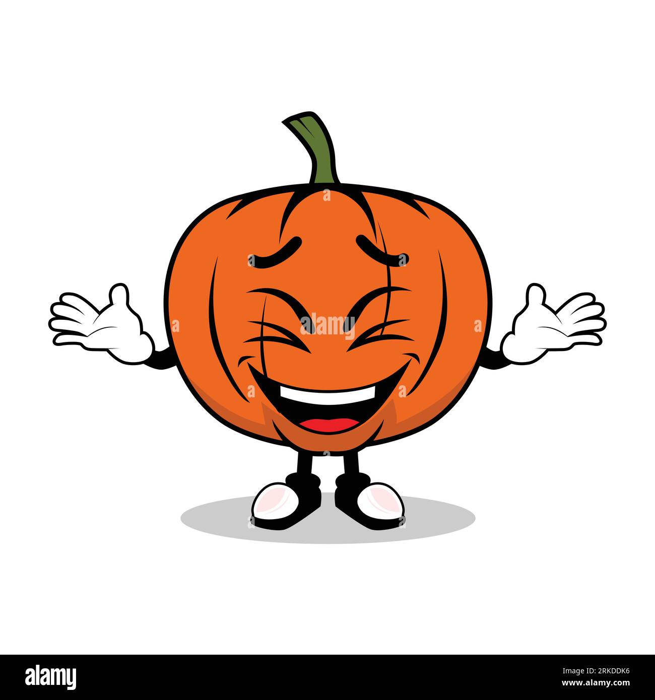 Cute pumpkin vegetable mascot Stock Vector Images - Alamy