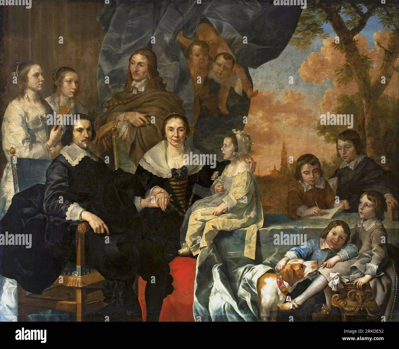 Self-portrait with family 1640s by Nicolaes de Helt Stockade Stock ...