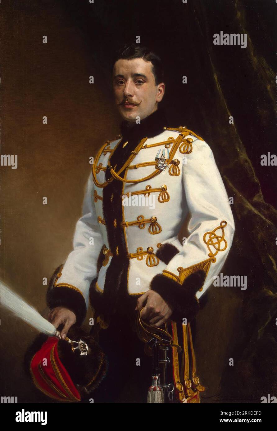 Portrait of P. M. Rayevsky, Cornet of the Life-Guards Hussar Regiment ...