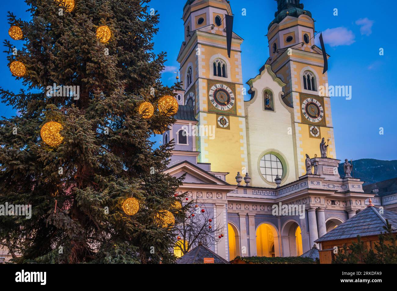 Lights and emotions of the Advent in Brixen. Advent Christmas market ...