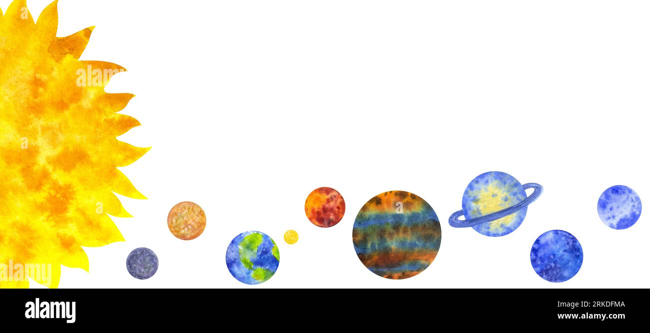 Banner planets of the solar system. Mercury Venus Earth Mars Jupiter ...
