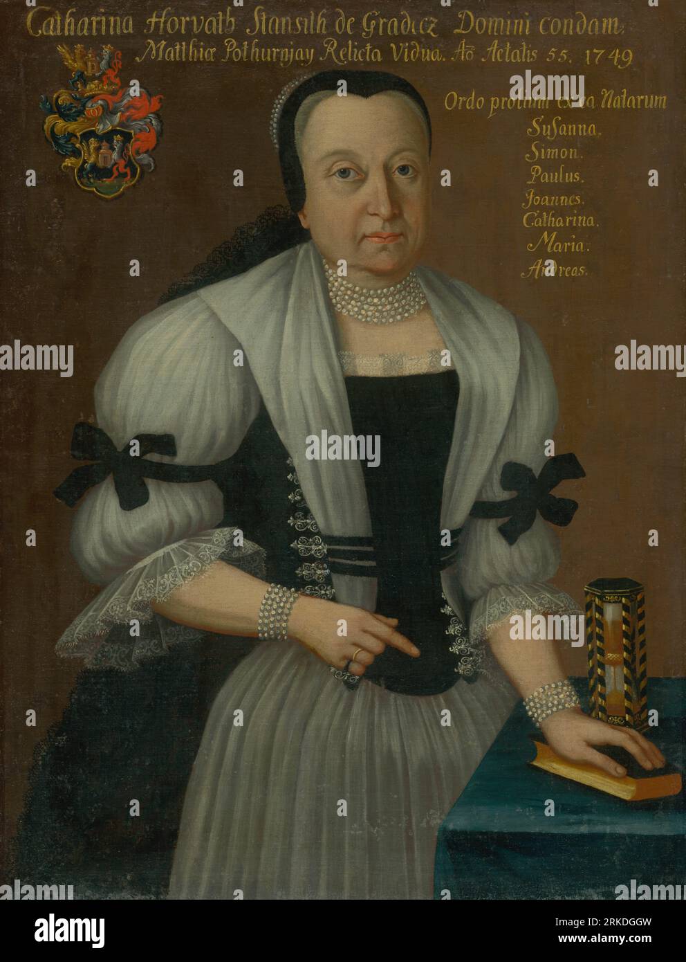 Portrait of Katarína Horvath-Stančič 1749 by Ján Gottlieb Kramer Stock ...