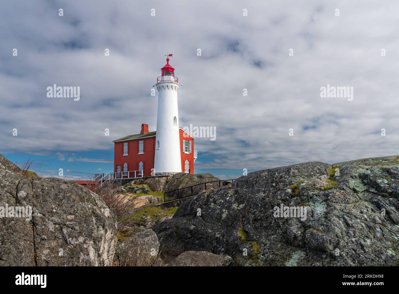 The Fisgard Lighthouse at the Fort Rodd Hill National Historic site ...