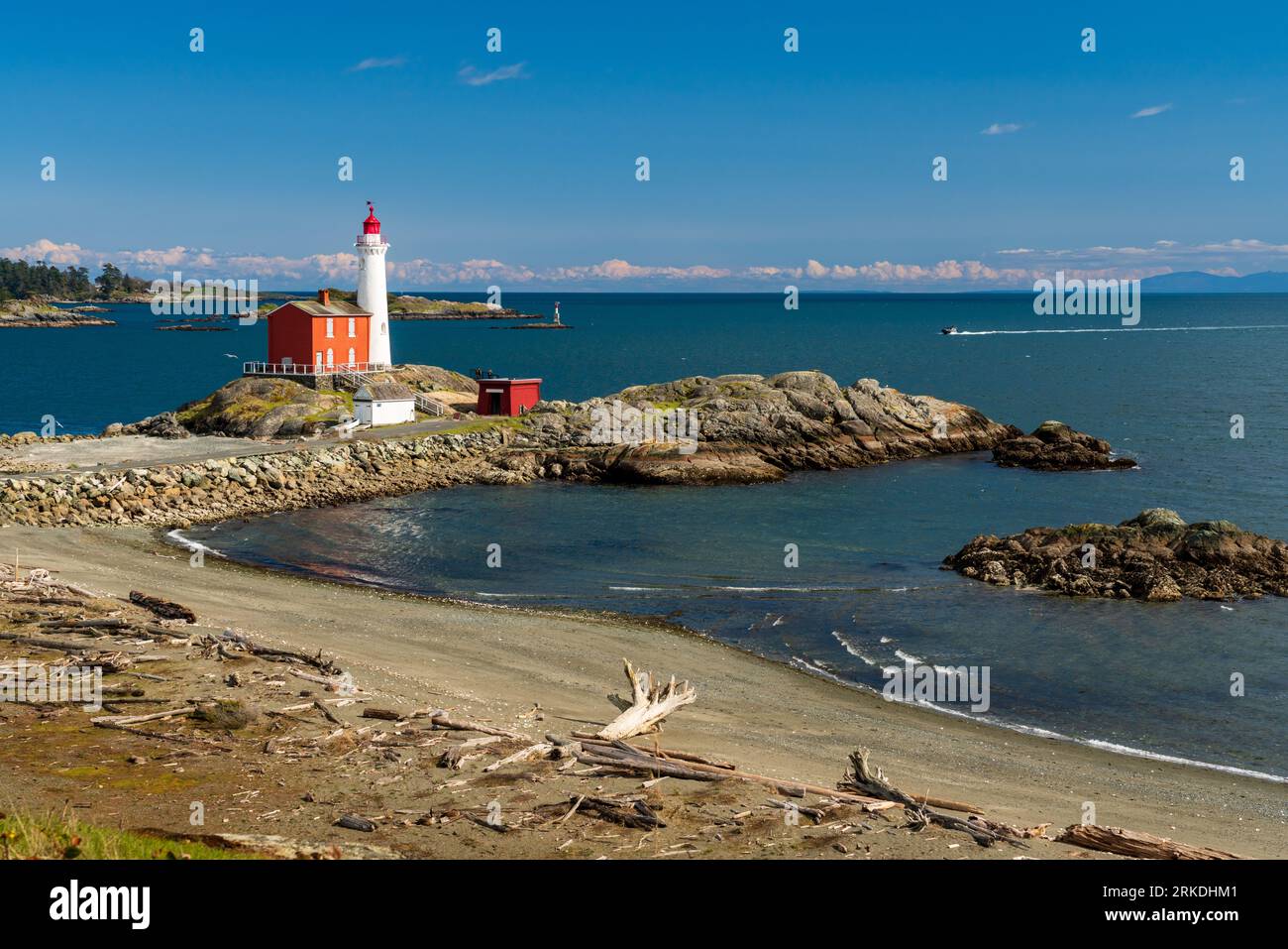 The Fisgard Lighthouse at the Fort Rodd Hill National Historic site ...