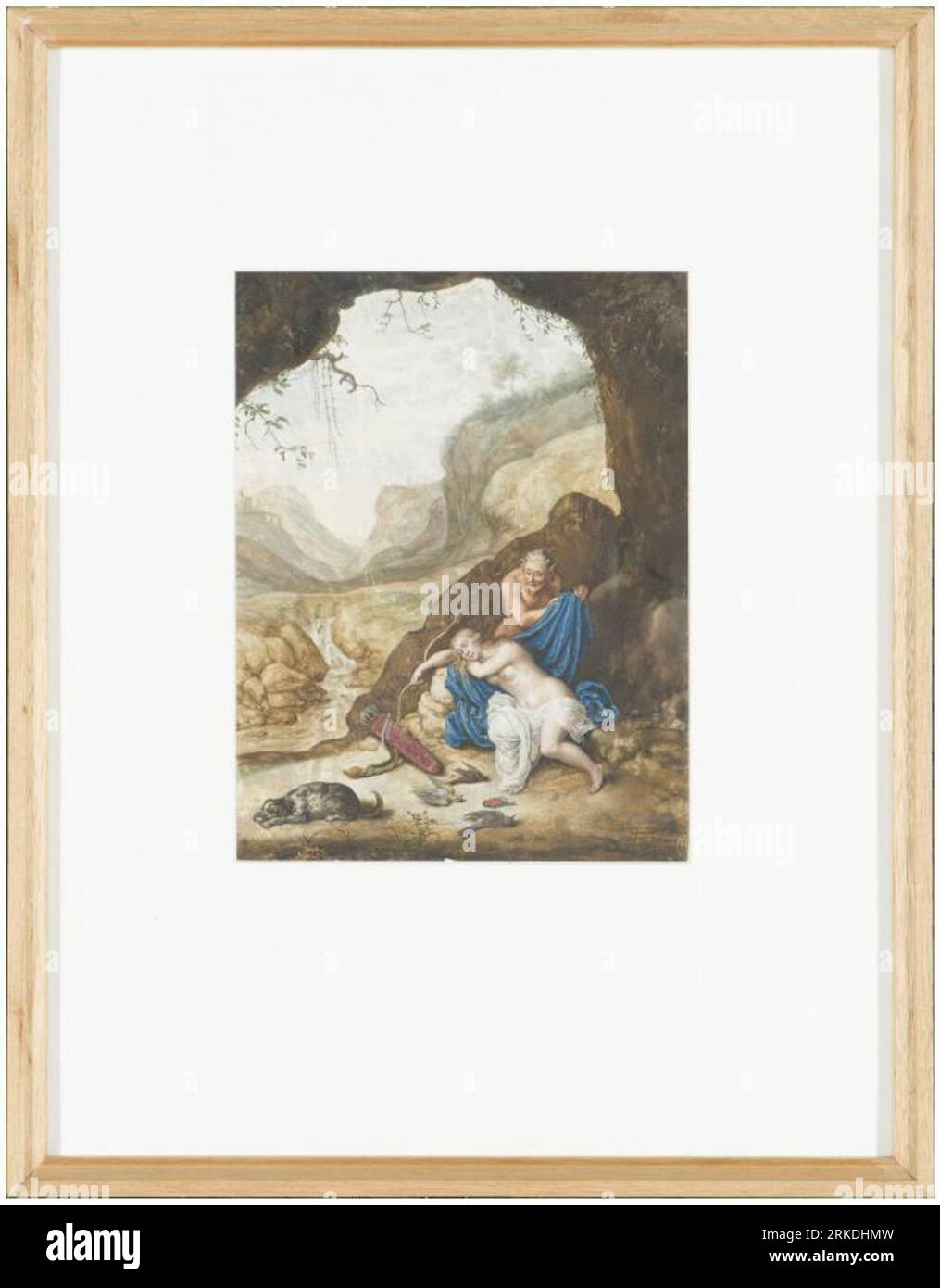 Diana door sater bespied 1665 by Margareta de Heer Stock Photo - Alamy