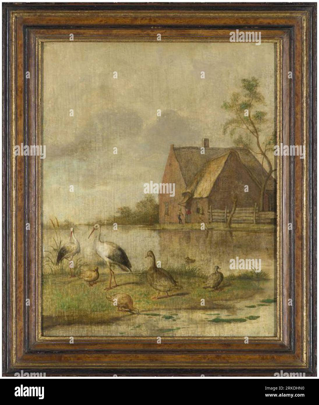 Landschap met vogels en boerenhuis 1659 by Margareta de Heer Stock ...