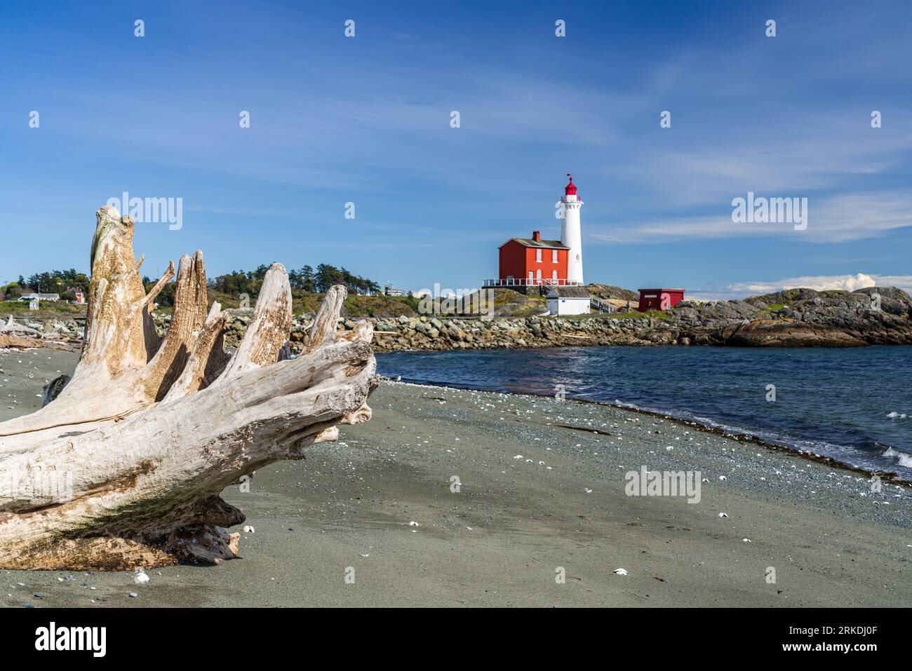 The Fisgard Lighthouse at the Fort Rodd Hill National Historic site ...