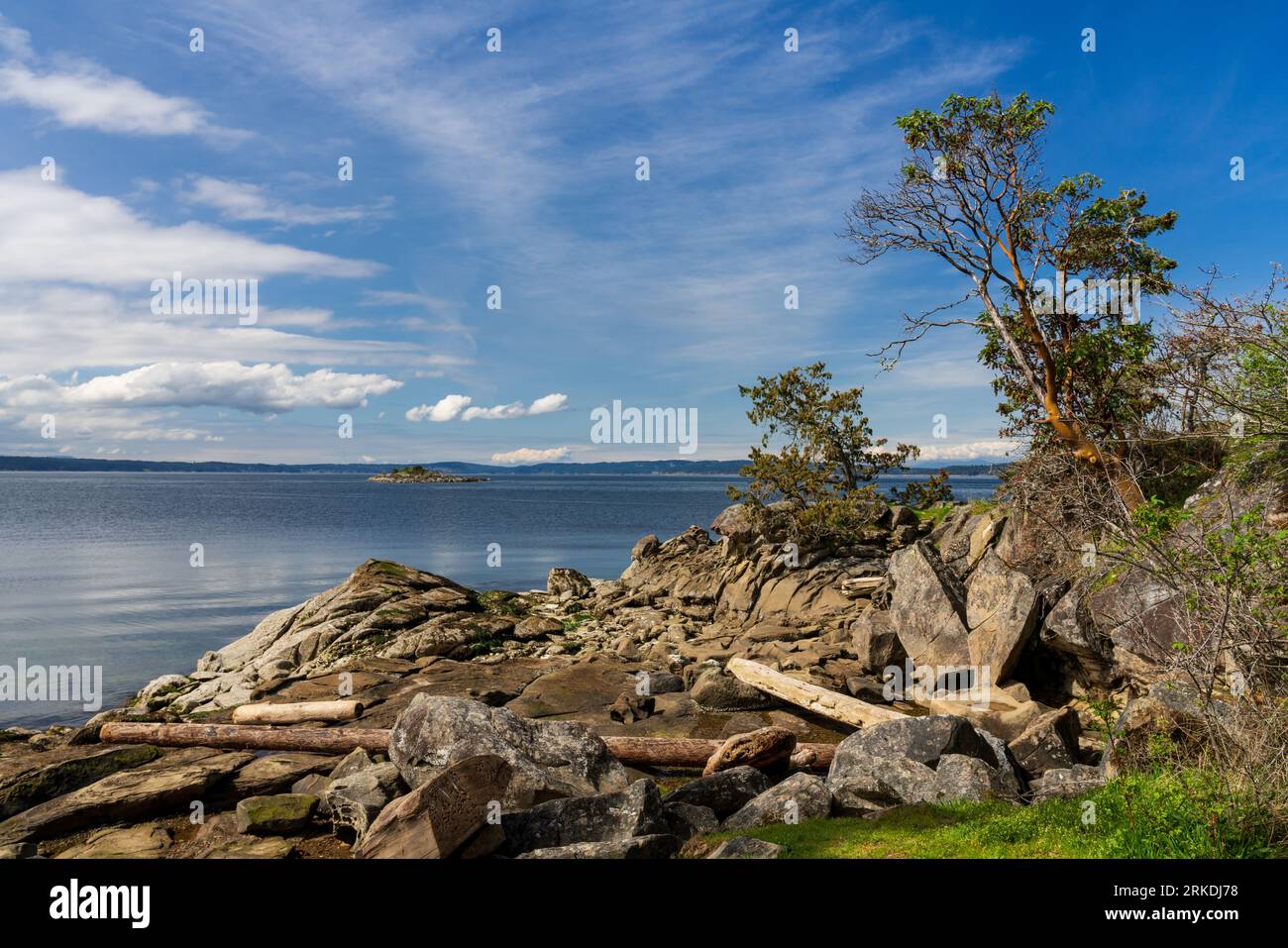 A scenic view from Pilkey Point on Thetis Island, Vancouver Island ...