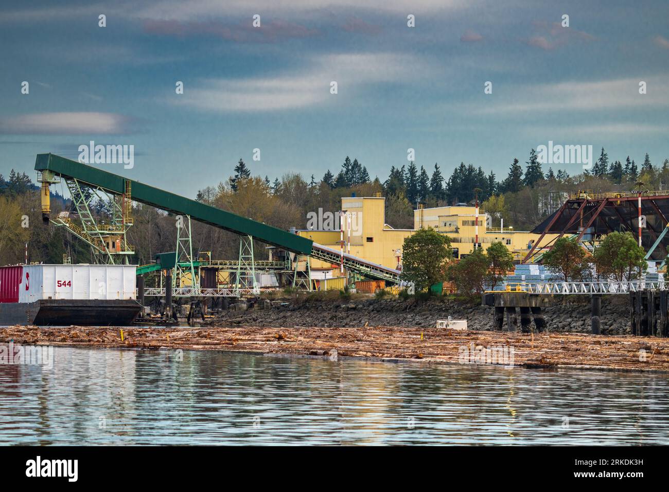A pulp and paper mill at Chemainus, Vancouver Island, British Columbia ...