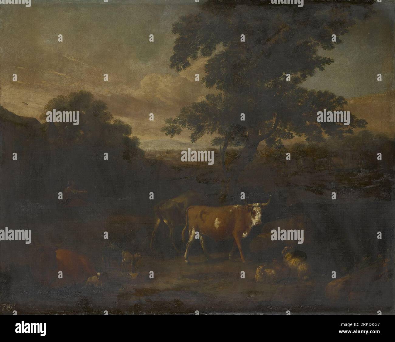 Wooded Landscape with Animals between circa 1690 and circa 1727 by ...