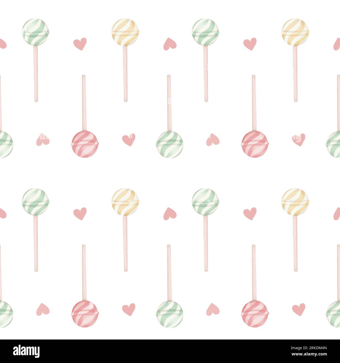 Watercolor ice cream seamless Cut Out Stock Images & Pictures - Alamy