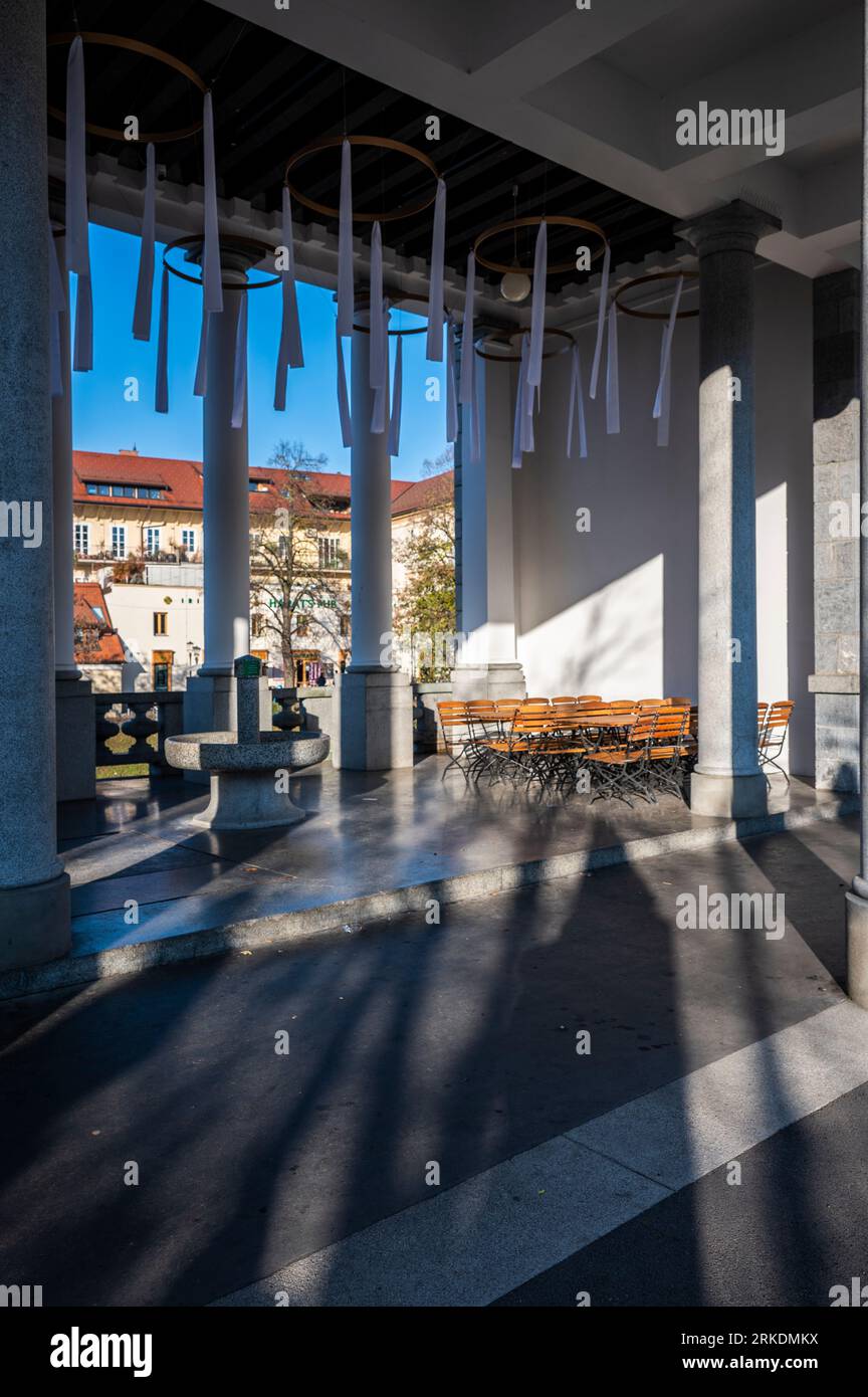 Art, historic buildings and colors of the Slovenian capital. Ljubljana ...