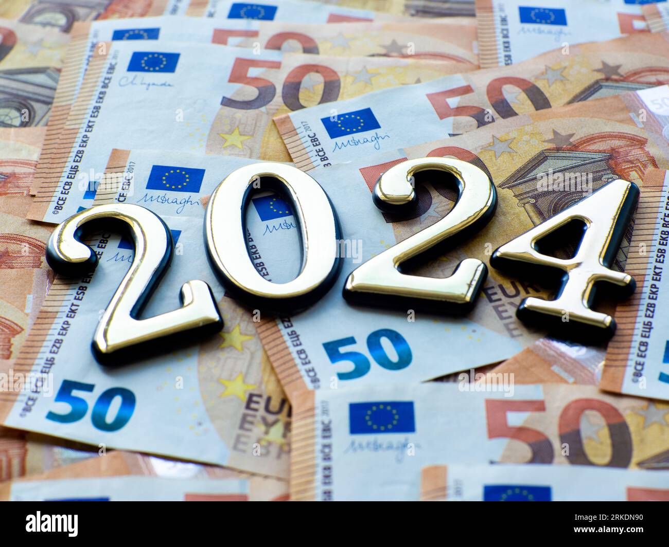 Background of the fifty euros banknotes and 2024 Stock Photo - Alamy