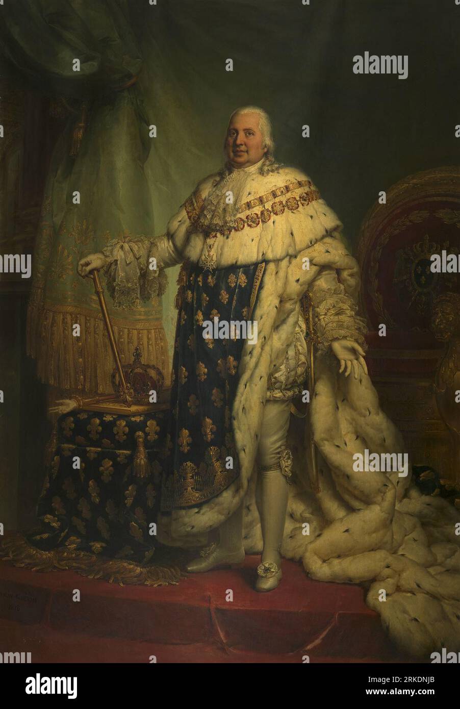 Louis XVIII, King of France (1755-1824) 1818 by Jean-Baptiste Paulin ...