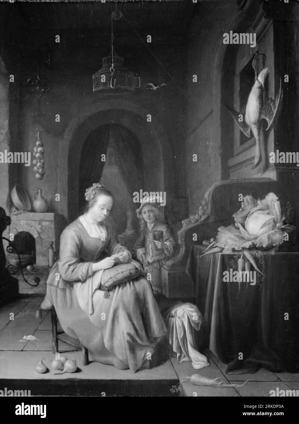 1640 historical scene Black and White Stock Photos & Images - Alamy