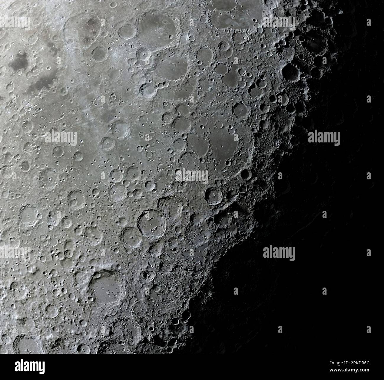Crater on the Moon. Moon craters close-up. High resolution image Stock ...