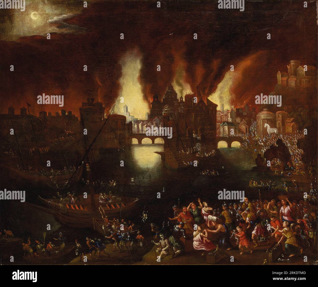 Painting troy burning hi-res stock photography and images - Alamy