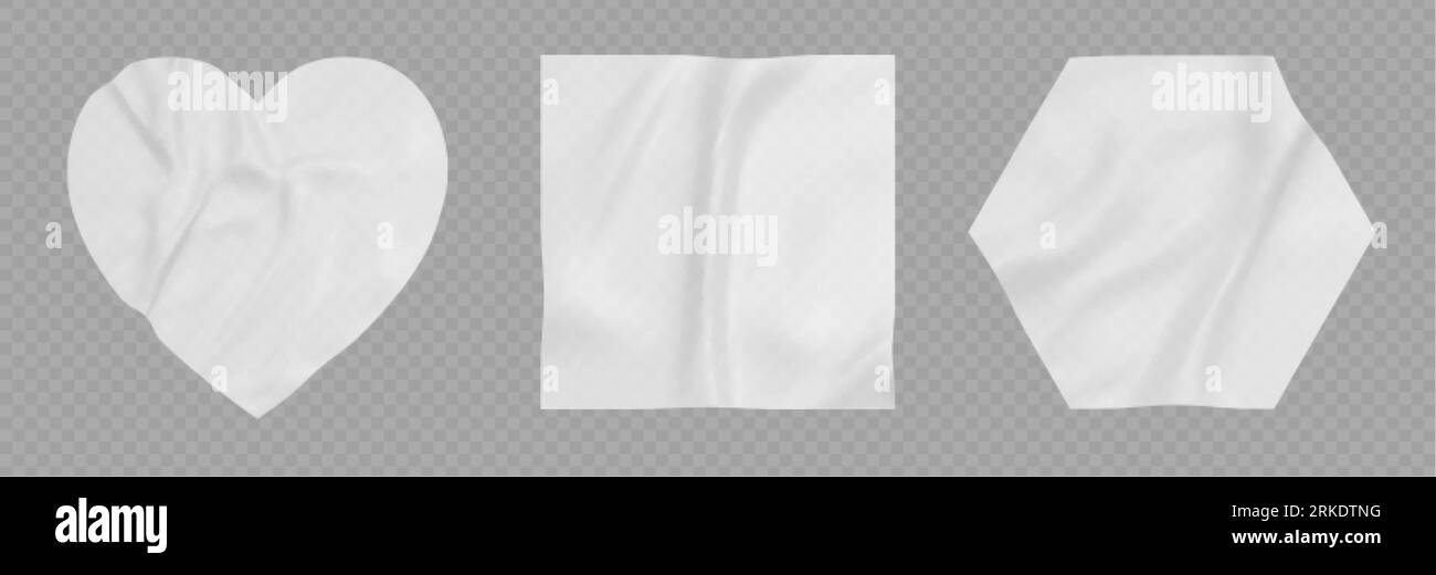 Realistic set of sticker tape label mockups isolated on transparent ...
