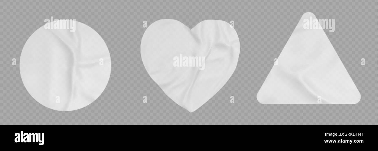 Realistic set of sticker tape label mockups isolated on transparent ...