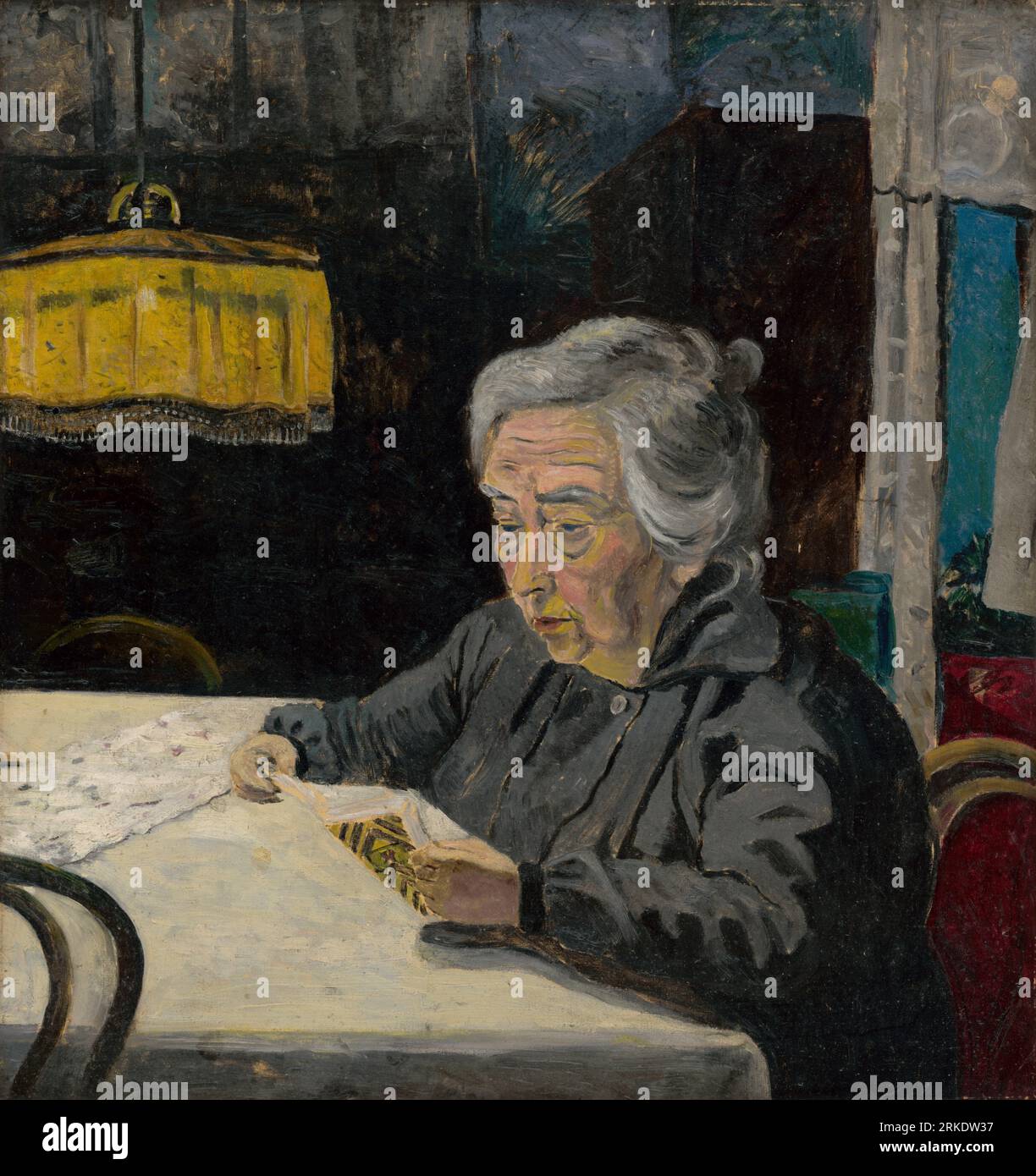 Lady reading oil painting hi-res stock photography and images - Alamy