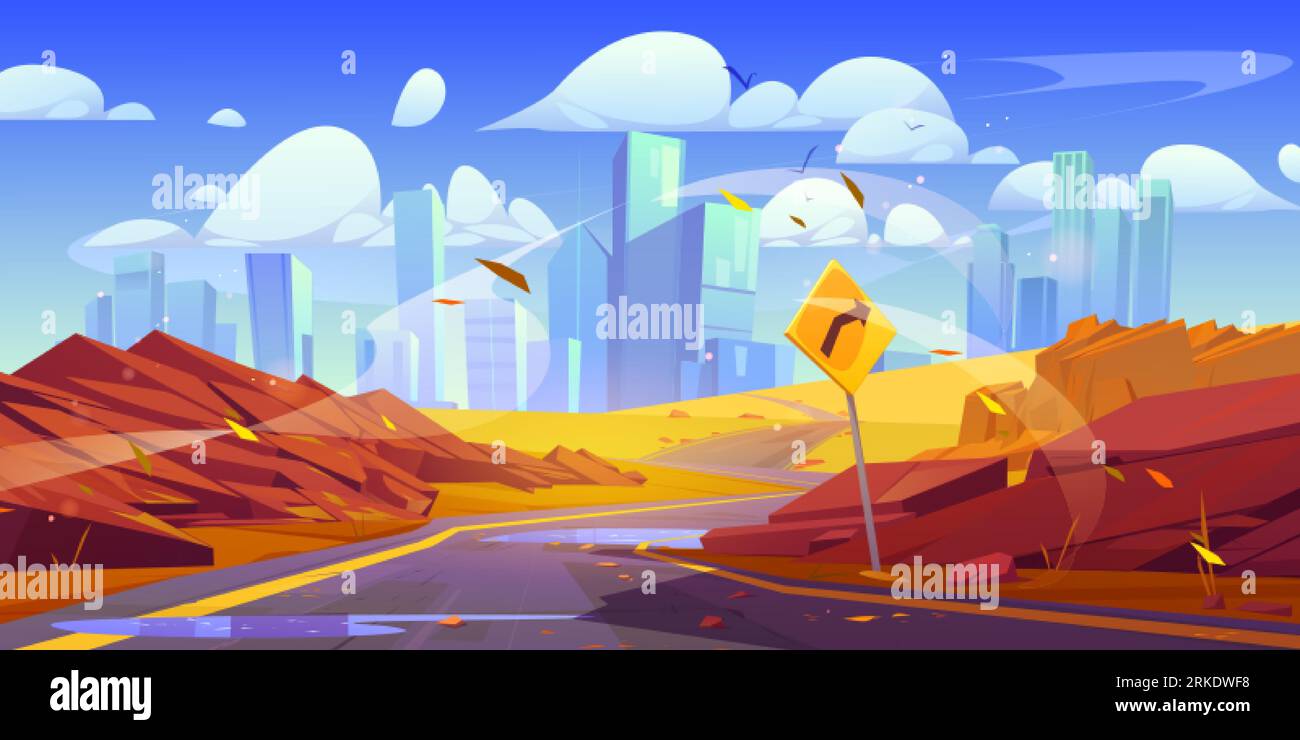 New york road and horizon Stock Vector Images - Alamy