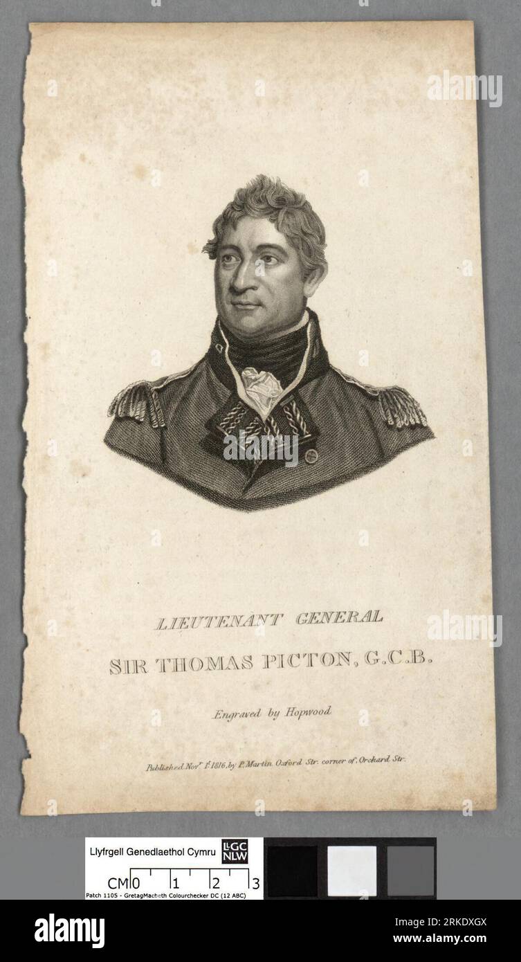 Lieutenant General Sit Thomas Picton, G.C.B 1816 by James Hopwood the ...