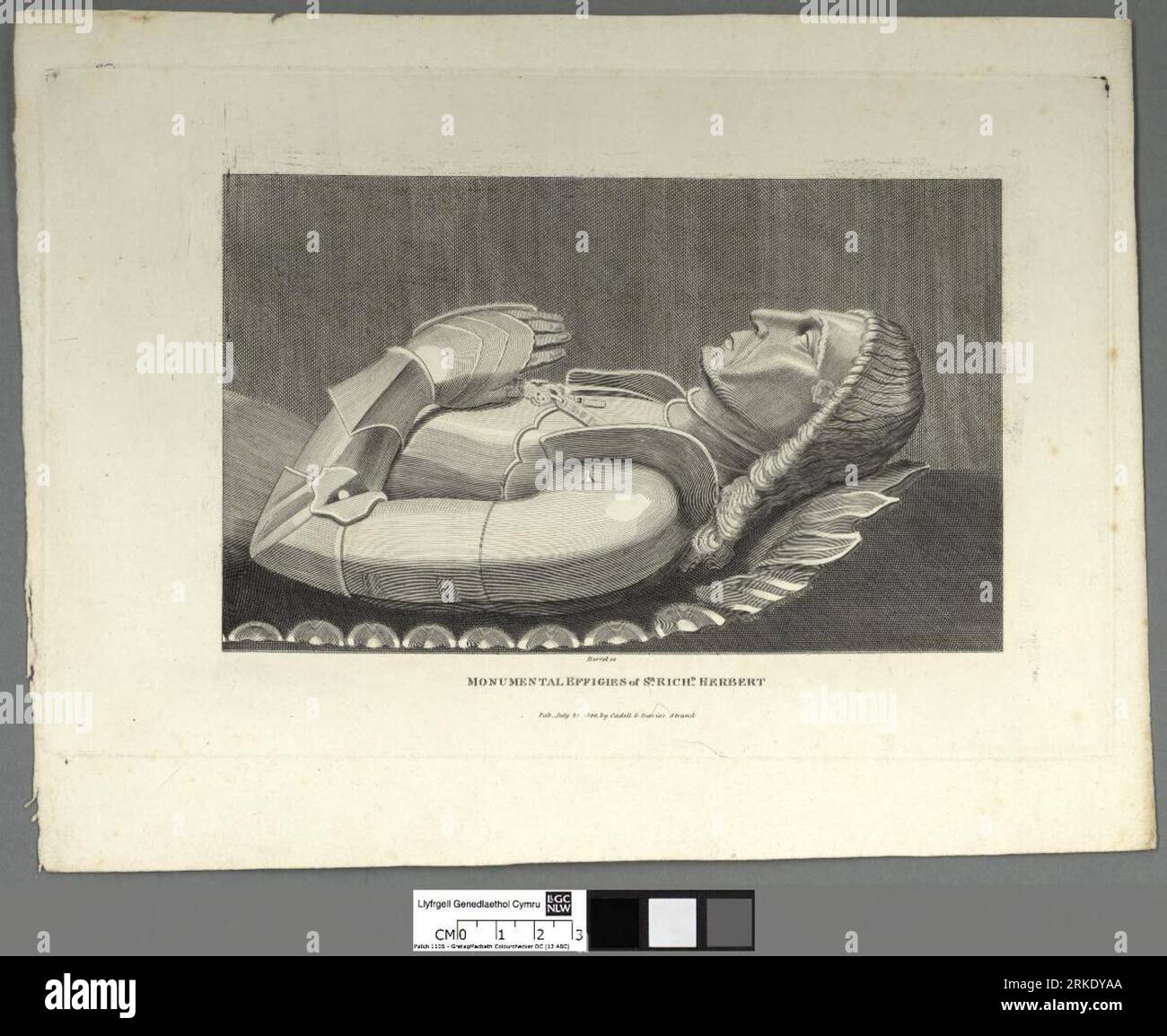 Monumental effigies of Sr. Richd. Herbert 1800 by Andrew Birrell Stock ...