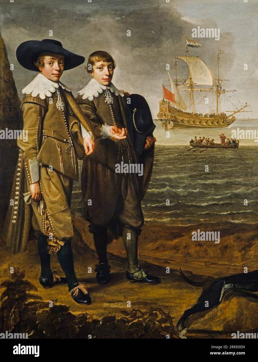 A Dutch Family Group (Portrait of Two Boys) 1633 by Jan Daemen Cool ...