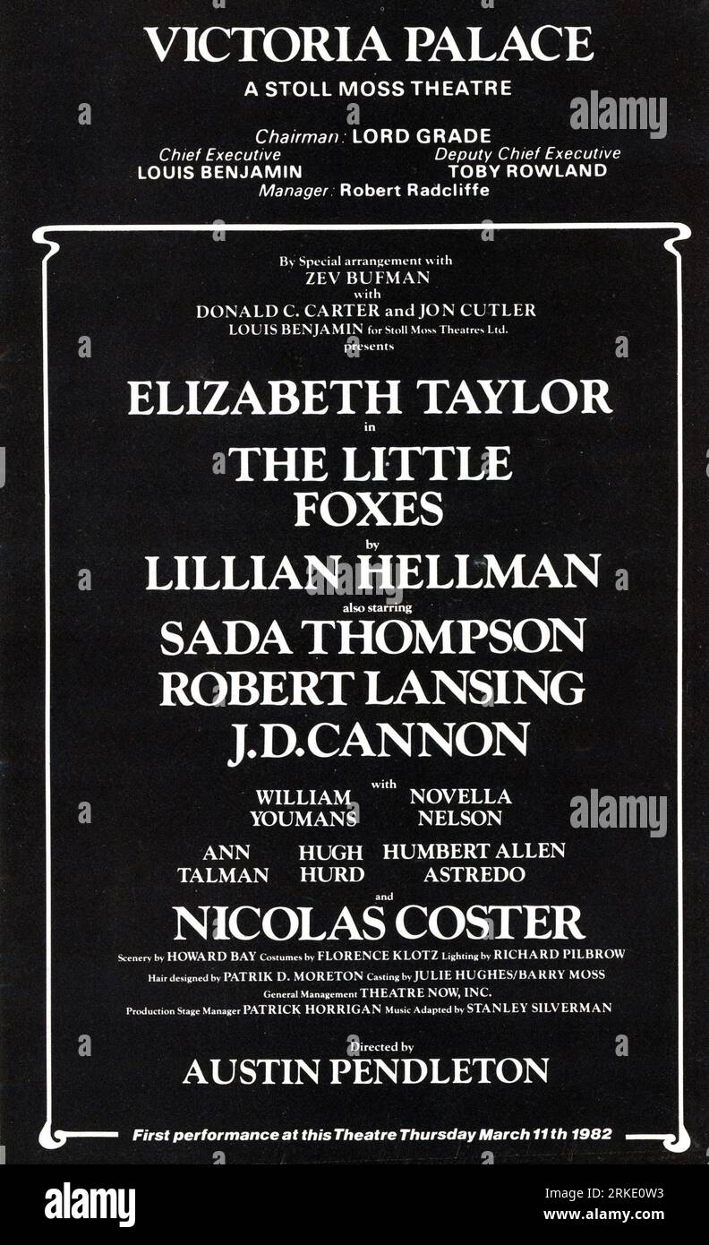 Little foxes hellman hi-res stock photography and images - Alamy