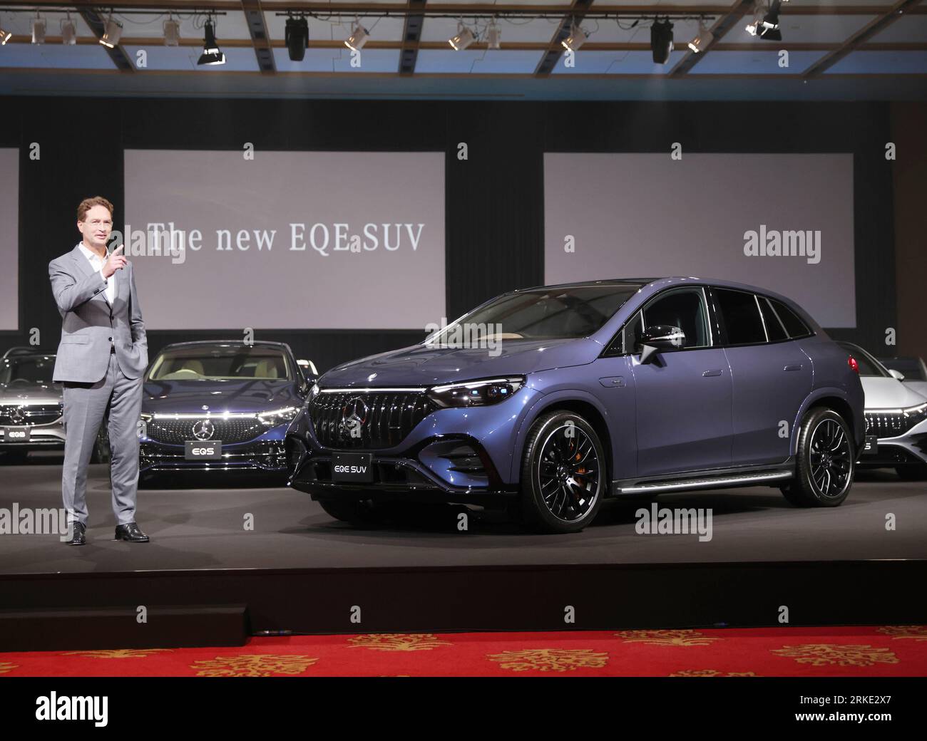 EV "EQE SUV" is announced by Mercedes-Benz in Minato Ward, Tokyo on ...