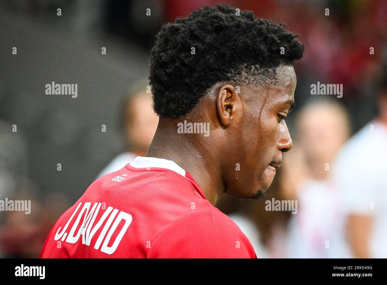 Lille, France. 24th Aug, 2023. Jonathan David of Lille during the UEFA ...