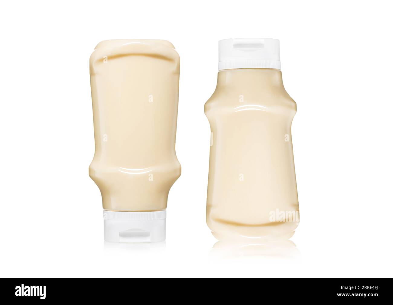 Bottles of light egg classic mayonnaise on white Stock Photo - Alamy