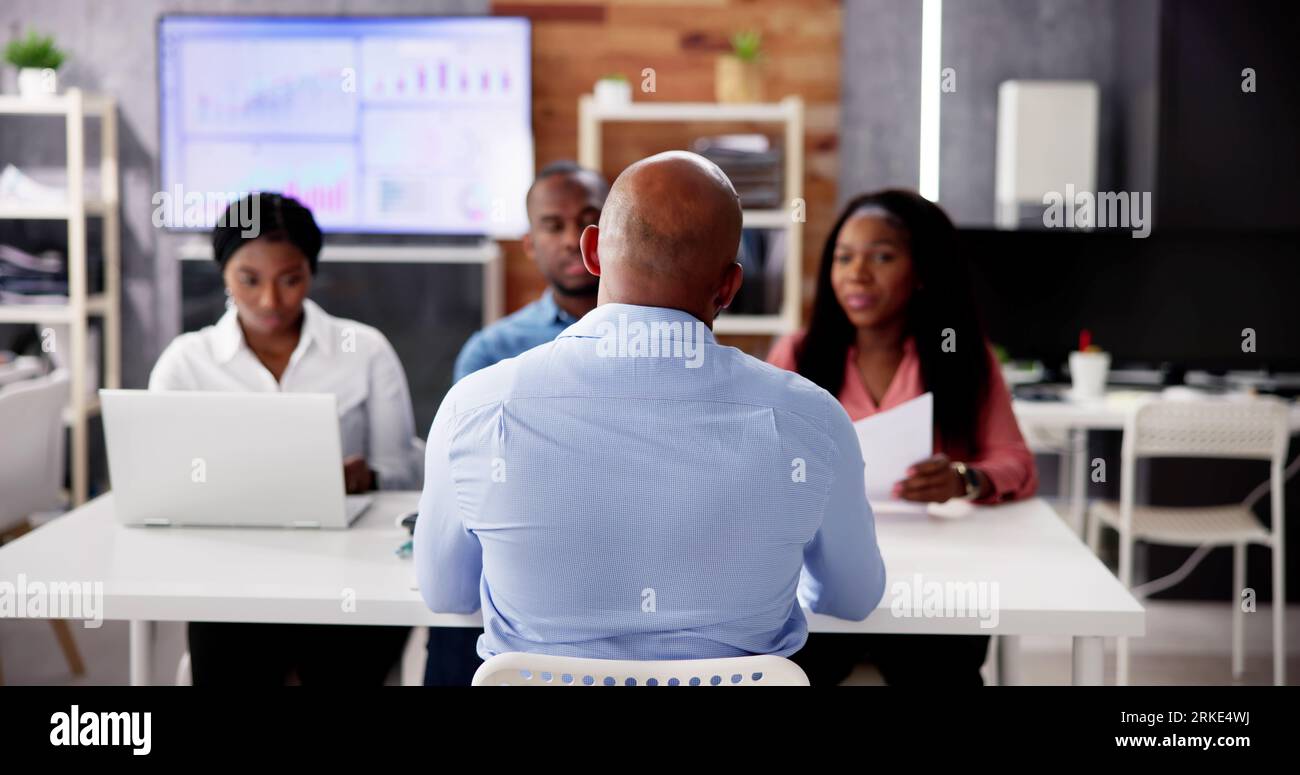 Panel interview black woman hi-res stock photography and images - Alamy
