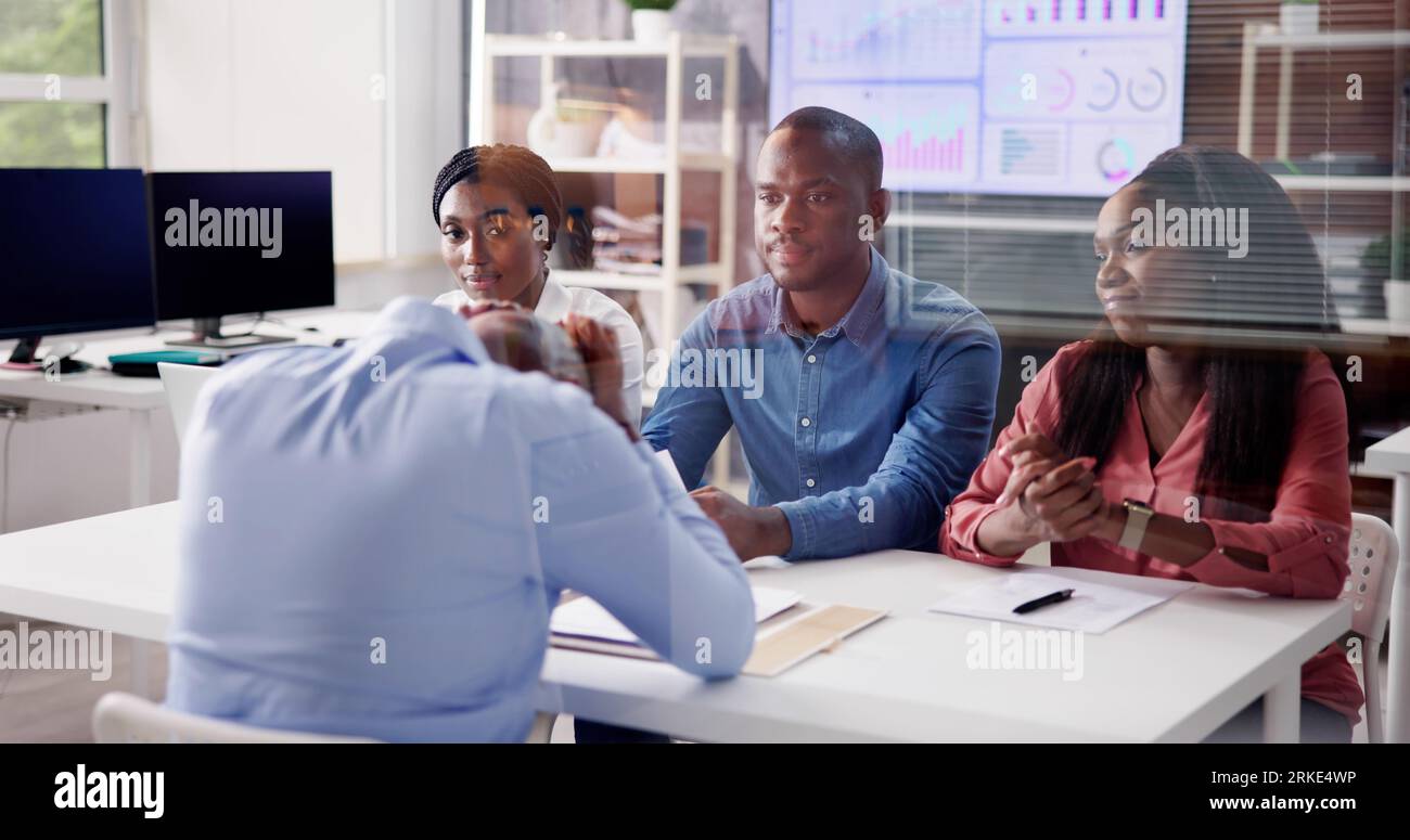Disciplinary Meeting Or Interview Fail In Office Stock Photo - Alamy