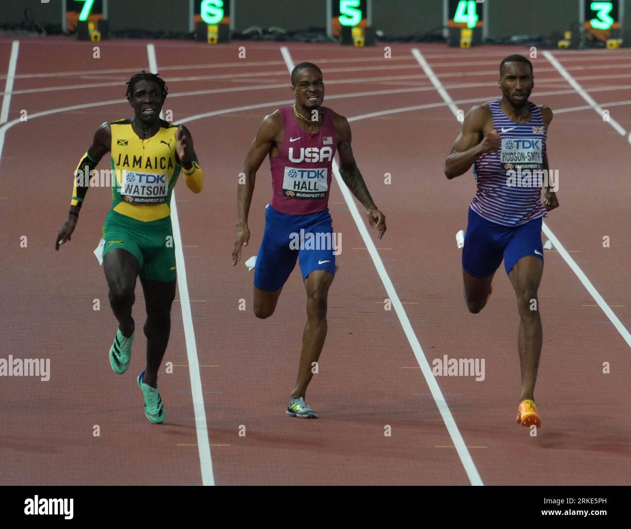 Antonio WATSON of JAM , Quincy HALL of USA and Matthew HUDSON-SMITH of ...