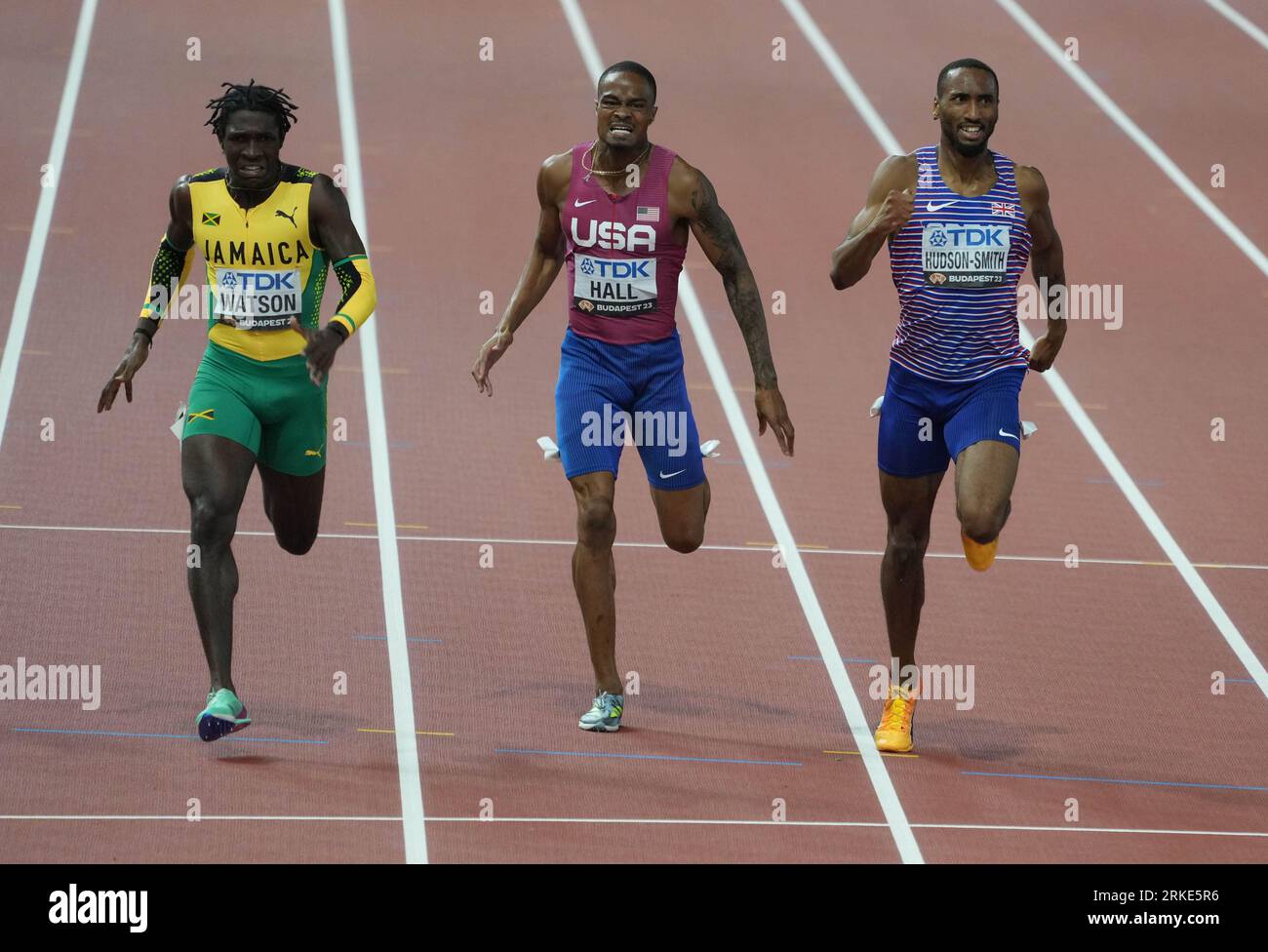 Antonio WATSON of JAM , Quincy HALL of USA and Matthew HUDSON-SMITH of ...