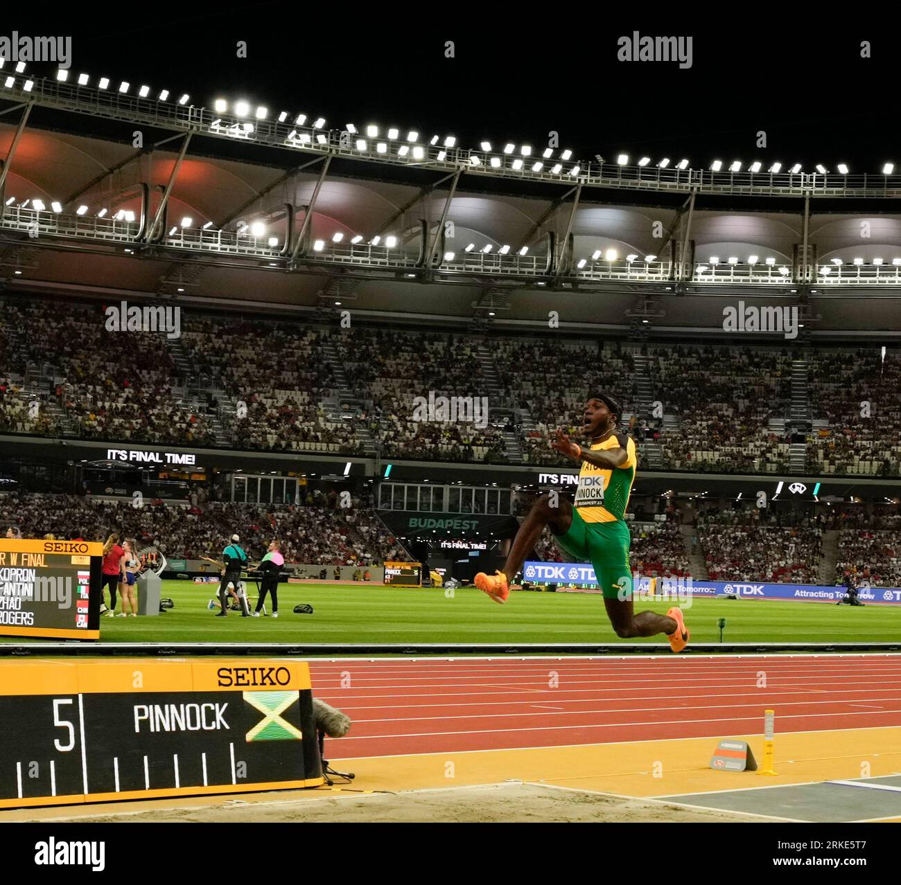 Budapest,HUN, 24 Aug 2023 Wayne Pinnock (JAM) in Long Jump Final action ...