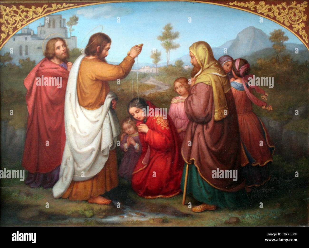 Baptism of Lydia 1861 by Marie Ellenrieder Stock Photo - Alamy