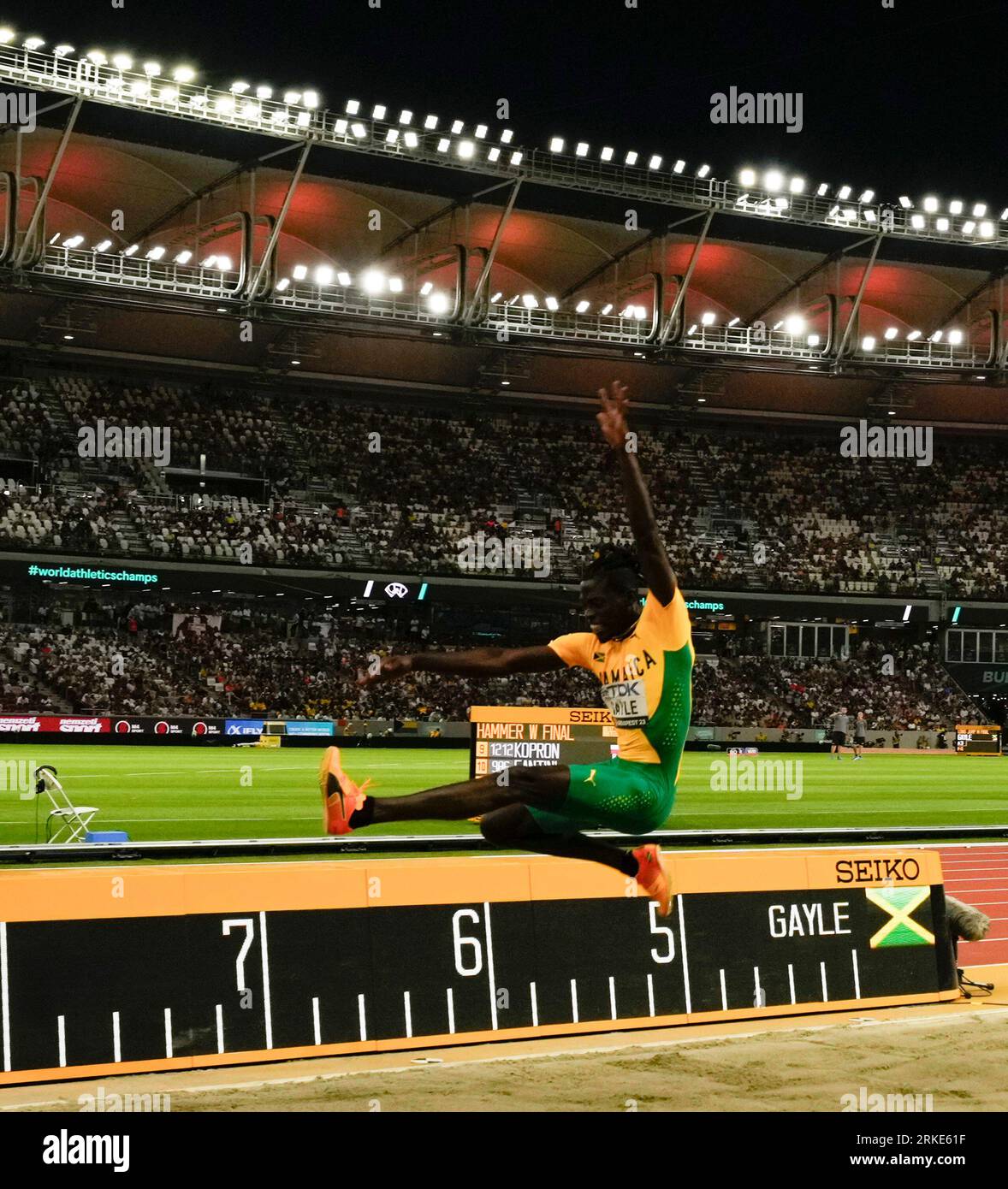 Budapest,HUN, 24 Aug 2023 Tajay Gayle (JAM) in Long Jump Final action ...